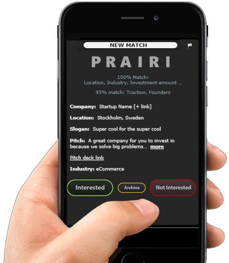 PRAIRI - Connect Startups with Investors | Matching Platform